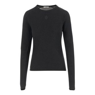 By Malene Birger Lyocell Hanf Rundhals Jersey Schwarz - - Knitwear - Damen - Schwarzk - S