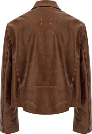 Maison Margiela Biker Jacket - Cognac