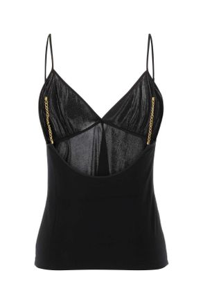 Saint Laurent Womens Top Fines Bretelles Noir Maglie Sweater