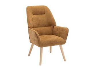 Vente-Unique Fauteuil en Tissu Camel OSIMO