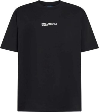 Karl Lagerfeld Homme, Tops, Noir, Taille: XL KLJ Reg Back Frame Tee