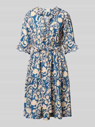 Christian Berg Knielanges Kleid aus Viskose im Allover-Look