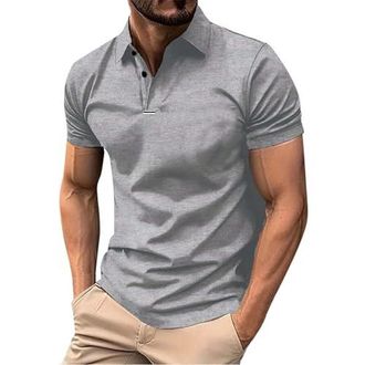 Generic Polo pour homme - Pour le sport de plein air - T-shirt de golf - Manches courtes - Extensible - Style sportif - Pour lext&eacute;rieur - Coupe ajust&eacute;e - Pour