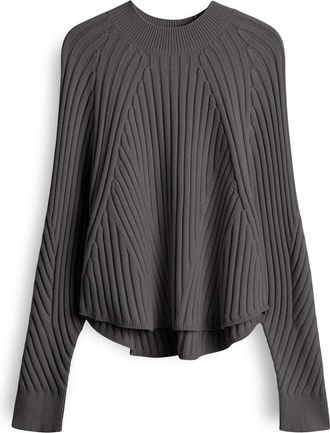 someday Damen Pullover | TOUANN Regular Rippstrickpullover aus ECOVERO Viskose Mix ashy Grey Melange, M