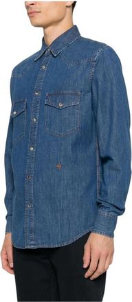 Jacob Cohen R2 Western Cotton-Denim Shirt - - Shirts - Herren - Blau - M