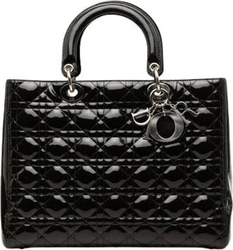 Dior Sac &agrave; main Lady Dior doccasion - Femme - Pre-owned - Noir - Taille: ONE Size
