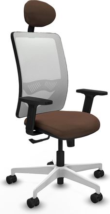 Piqueras y Crespo Arbeitsstuhl Zulema mit 2D-Armen, h&ouml;henverstellbarer Lendenwirbelst&uuml;tze und festem Kopfteil, ausgestattet mit Sincro 3 Positionen und Schneideschaum, 