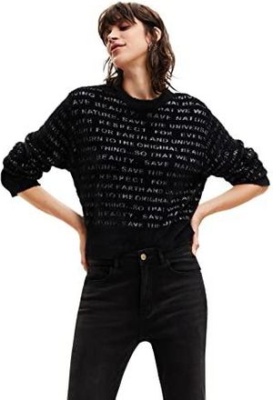 Desigual 2000black Jers_i Wonder 2000 Black Pull Sweater, Noir, XL Femme