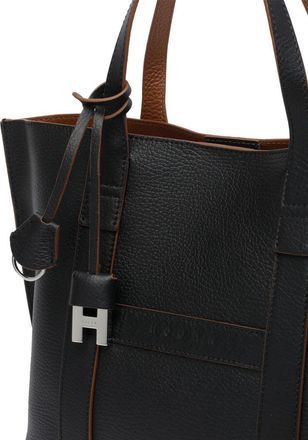 Hogan Grained Leather Tote Bag - Black