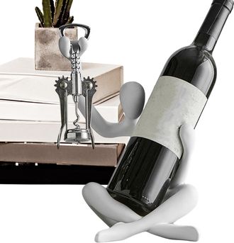 Generico Halterung für die Arbeit, einzigartiges Harz, Design der Sektstatue, elegantes Ornament für Weinbelichtung, raffinierte Dekoration mit kreativer Struk