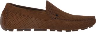 Baldinini Homme, Chaussures, Brun, Taille: 43 1/2 EU Mocassin en daim &agrave; imprim&eacute; tiss&eacute;