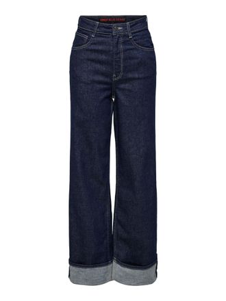 Only ONLMERCER HW Wide FOLD UP RED DNM DCC