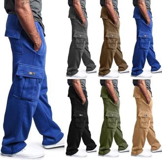 Generic Pantalon de travail pour homme, taille &eacute;lastique, pantalon de jogging pour homme, ourlet ouvert, pantalon de surv&ecirc;tement tactique pour homme, pantalon