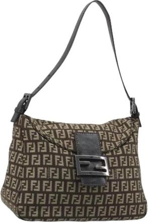 Fendi Sac bandouli&egrave;re Zucchino Canvas Pre-owned - Femme - Pre-owned - Brun - Taille: ONE Size