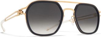 Mykita Leeland Sonnenbrille Glossy Gold Indigo/Schwarz - - Accessories - unisex - Schwarzk - 50 MM