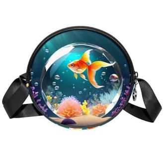 Generic Sac &agrave; bandouli&egrave;re rond rond pour femme, petit sac &agrave; bandouli&egrave;re avec fermeture &eacute;clair, bretelles r&eacute;glables, style d&eacute;contract&eacute;, pour femmes et filles