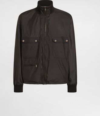 Dolce & Gabbana Jacke Aus Nylon Mit Leichter Wattierung - Mann M&auml;ntel Und Jacken Schwarz 50