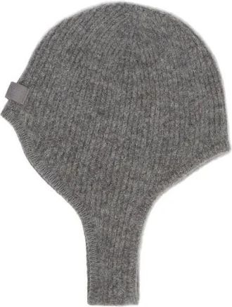 Jacquemus Caps & M&uuml;tzen - Grosgrain Wool Hood - Gr. ONE SIZE - in Grau - f&uuml;r Damen