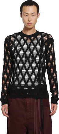 Ann Demeulemeester Carlos Diamond Stitch Sweater