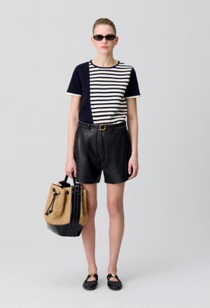 Claudie Pierlot Short cuir noir