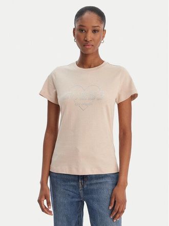 Guess T-Shirt V5GI10 K9RM1 Beige Regular Fit