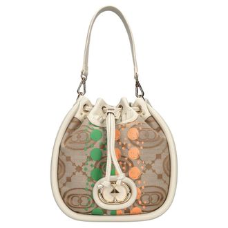La Carrie Monogramm-Tasche aus Leder und Stoff - - Bags - Damen - Mehrfarbig - ONE SIZE