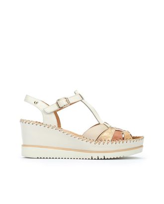 Pikolinos Keilsandalen in Leder AGUADULCE f&uuml;r Frauen Farbe NATA