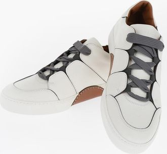 Ermenegildo Zegna LUXURY Niedrige Sneaker TIZIANO aus Leder Ermenegildo Zegna