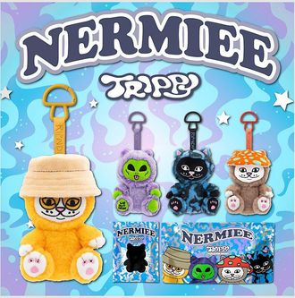 Ripndip Nermiee Buddiee Trippy Bag Charm Plush Toy multi