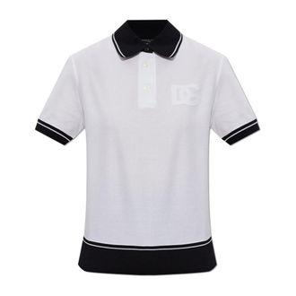 Dolce & Gabbana Logo Poloshirt - - Tops - Damen - Wei&szlig; - 2XS