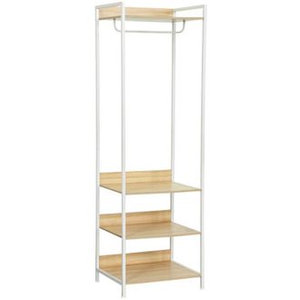 Sweeek Ankleidemodul mit 1 Kleiderschrank und 3 Regalen