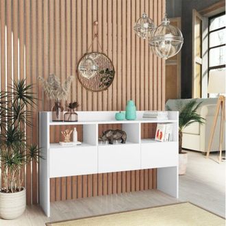 vidaXL Croyance avec des compartiments sup&eacute;rieurs et 3 design moderne design diverses couleurs Couleur : Blanc