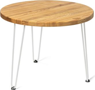 Lamofootwear Manufaktur Couchtisch rund aus Holz 60 cm | Beistelltisch Couch | Nachttisch Holz, Wohnzimmertisch klein, Kaffeetisch | Stärke: 28 mm, Farbe: Rustikal