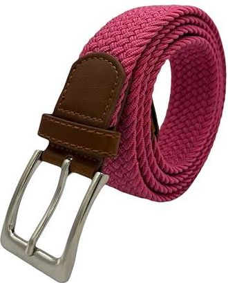 Migura Ceinture tressée élastique pour homme et femme Ceinture élastique extensible Sangle de travail décontractée Tactique Tissu Nylon Réglable Ceinture Ros