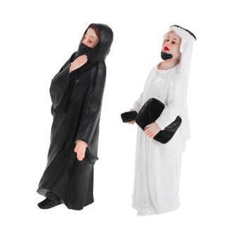 Angoily 2 St&uuml;ck Arabische Resin Figuren Miniatur Bonsai Dekoration Feuchtigkeitsresistent Micro Landschaft Deko B&uuml;ro Schreibtisch Ornaments f&uuml;r Haus und Garte