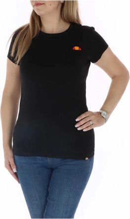 Ellesse Femme, Tops, Noir, Taille: 40 FR Tee-shirt noir imprim&eacute; col rond