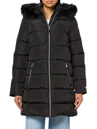 Tommy Hilfiger Damen Everyday Essential Bequemer, schwerer Puffer, Schwarz, S