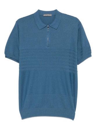 Corneliani polo en maille - Bleu