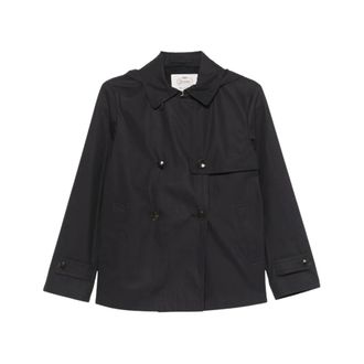 Herno Trenchcoat mit Kapuze - - Jackets - Damen - Blau - M