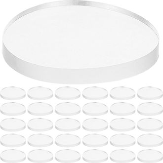 NUOBESTY 50 Stück Glastischmatten Glasoberflächen Stoßfänger Runde Silikon Pads Minimalistische Tischpads Flexible Silikon Abstandshalter Unsichtbare Tischabst