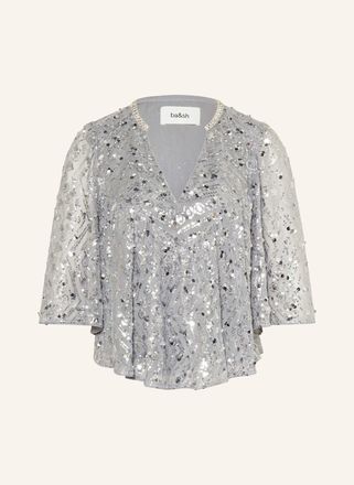 BA&SH Ba&Sh Blusenshirt Cara Mit Schmucksteinen Und Pailletten silber