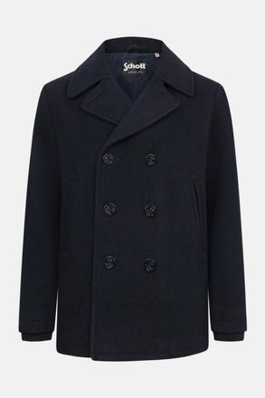 Schott NYC Caban Blau Pea Coat Jacke