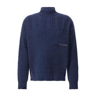Marni Homme, Pulls, Bleu, Taille: XL Col roul&eacute;s