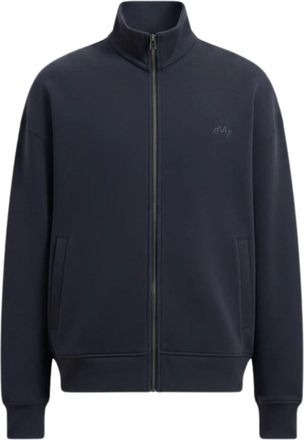 Olaf Hussein Signature Logo Zip Mockneck - - Sweatshirts & Hoodies - Herren - Grau - S