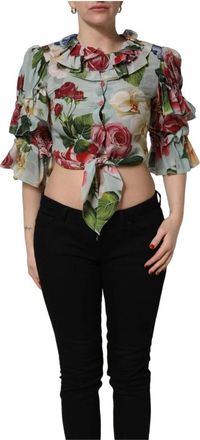 Dolce & Gabbana Femme, Blouses et Chemises, Multicolore, Taille: 38 FR Blouse Courte