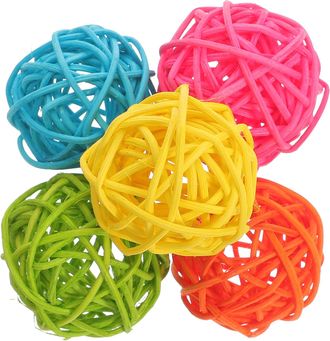 Cabilock 15 St&uuml;ck Rattanb&auml;lle Aromatherapie Vasenf&uuml;ller 16 Zoll Bunt Dekorative Rattan Kugeln f&uuml;r Wohnraum Dekoration Tisch Vasenf&uuml;llung