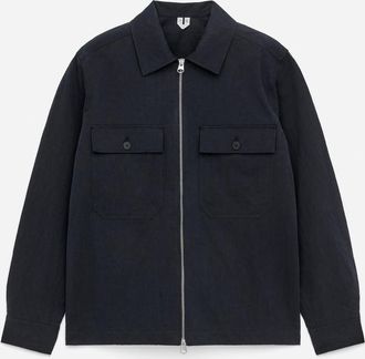 Arket Overshirt Mit Rei&szlig;verschluss -Blau