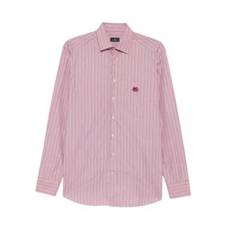 Etro Hemd mit Pegaso-Stickerei - - Shirts - Herren - Rosa - 3XL