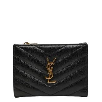 Saint Laurent Portefeuille Vintage Pre-owned (bi-pli) - Femme - Pre-owned - Noir - Taille: ONE Size