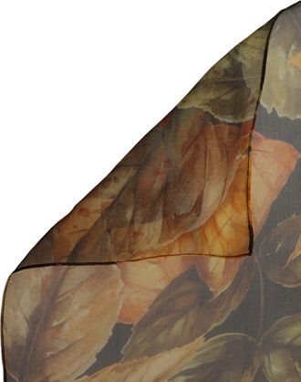 Dolce & Gabbana Leaf Print Silk Scarf - Multicolor